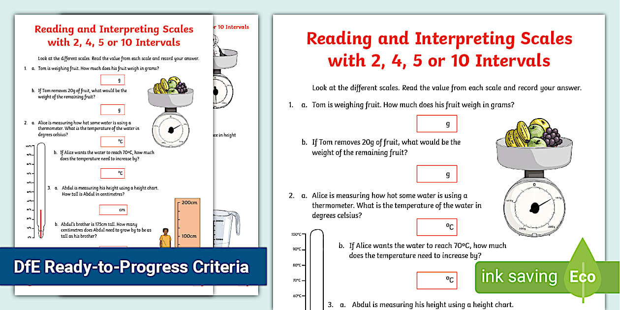 👉 Reading and Interpreting Scales with 2, 4, 5 or 10 Intervals