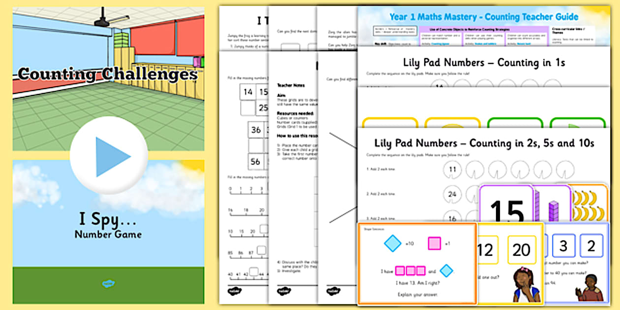 Year 1 Maths Mastery Counting Pack (teacher made) - Twinkl