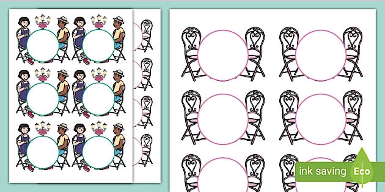 French Parisian Face Cut-Outs (teacher made) - Twinkl