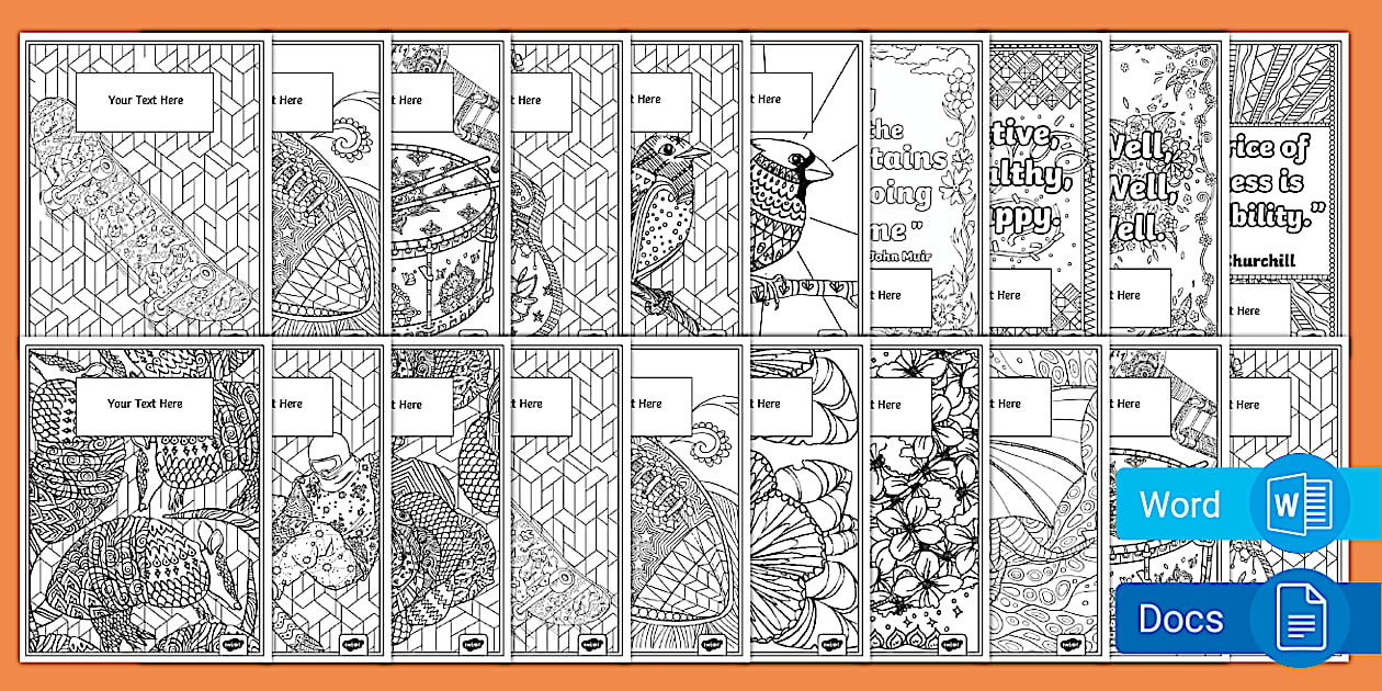 Editable Mindfulness Portfolio Covers Word & Google Docs