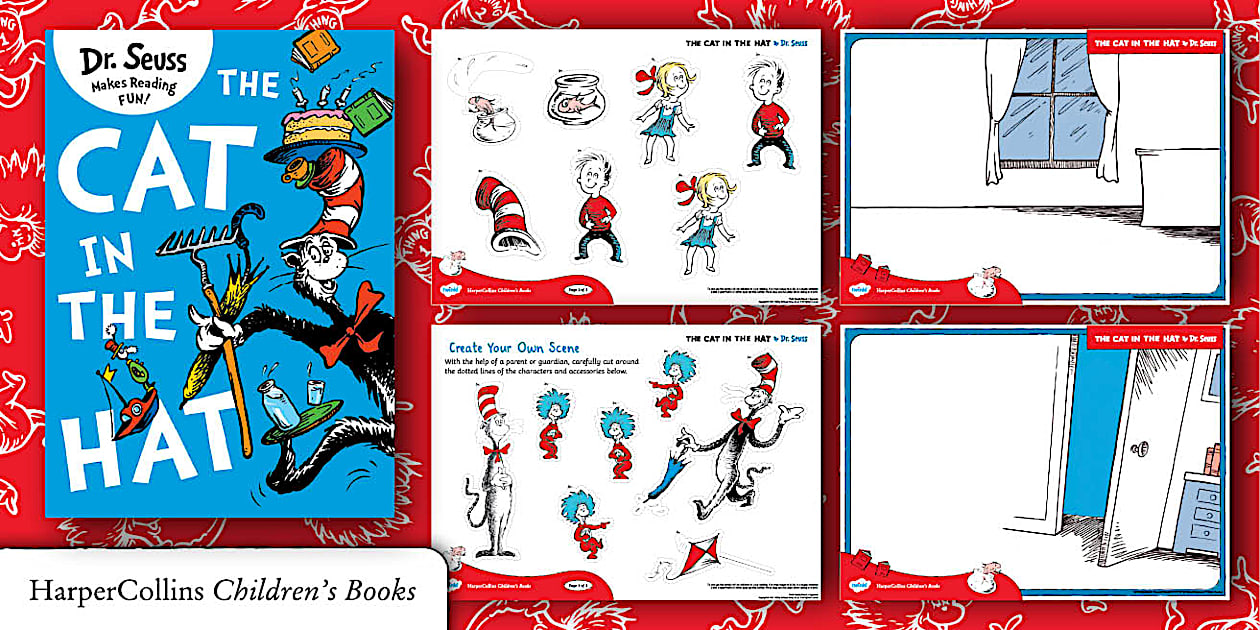 FREE! - The Cat in the Hat: Create a Scene Cutting Skills Activity
