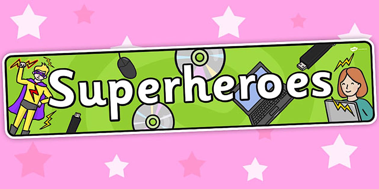 Superheroes Themed Banner (teacher made) - Twinkl