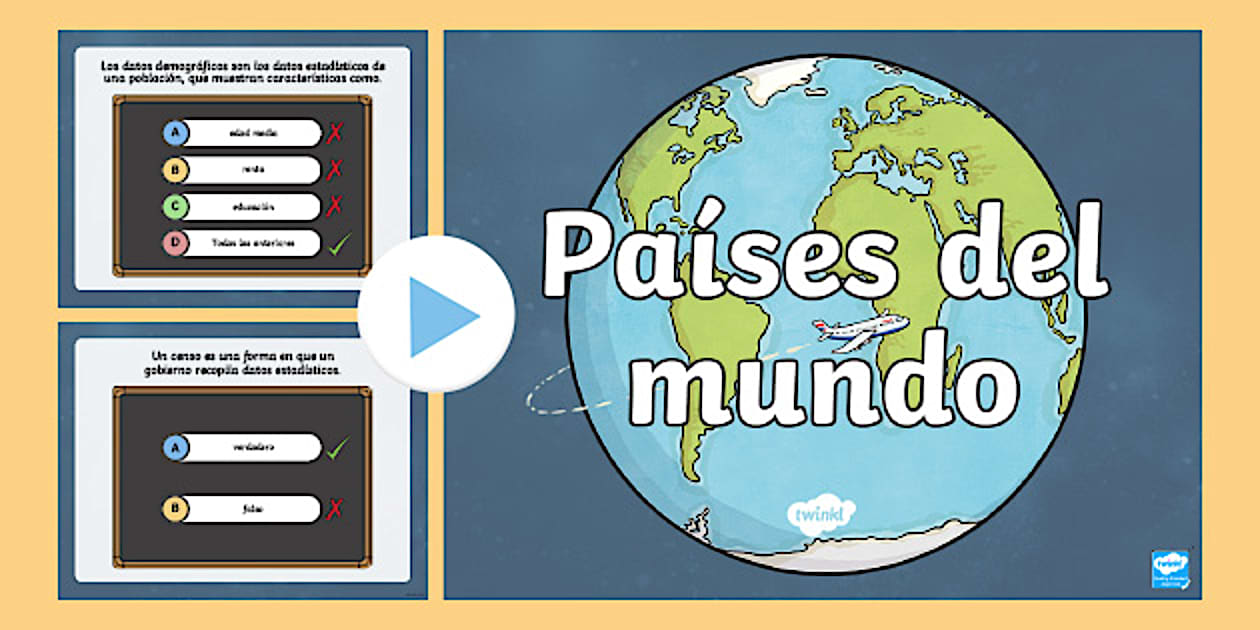 PowerPoint: Los países del mundo (teacher made) - Twinkl