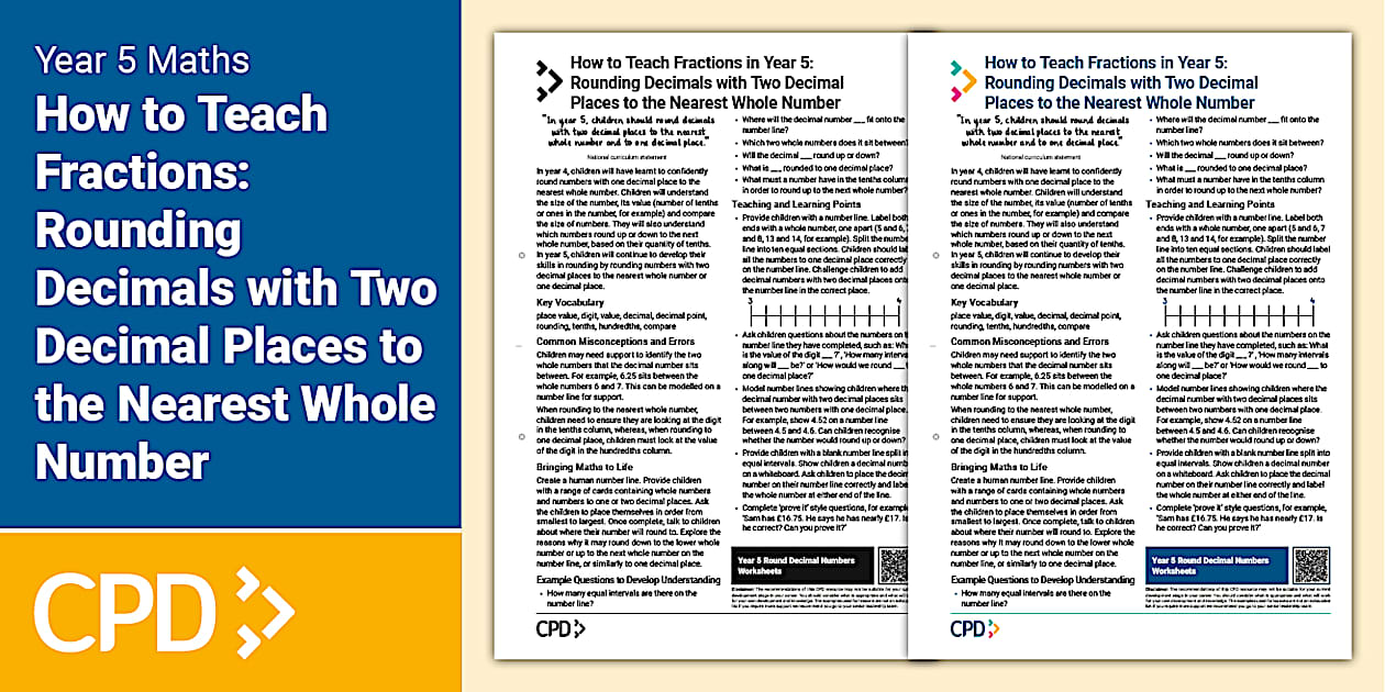 How to Teach Fractions in Year 5: Rounding Decimals with Two Decimal Places to