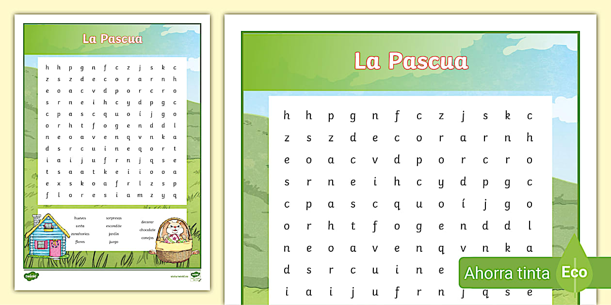Sopa de letras: Pascua (Hecho por educadores) - Twinkl