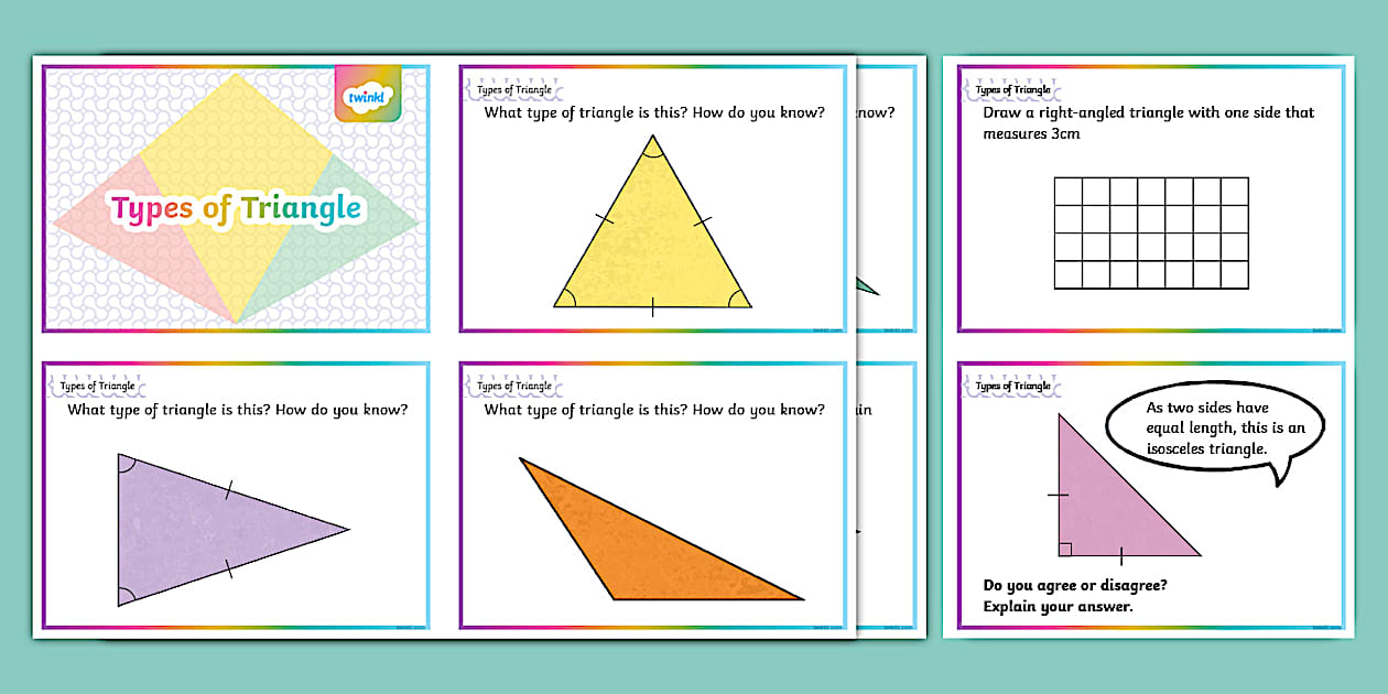 Types of Triangle Maths Challenge Cards (teacher made)