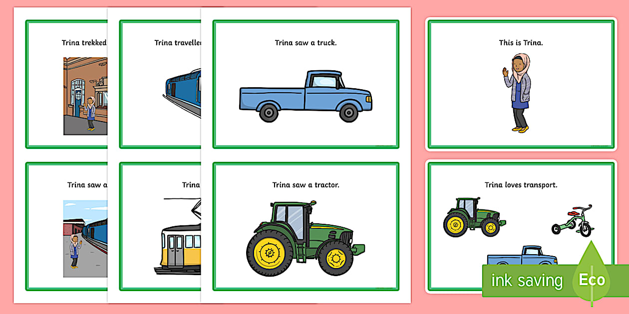 Editable Initial 'tr' Word Story Cards - Twinkl