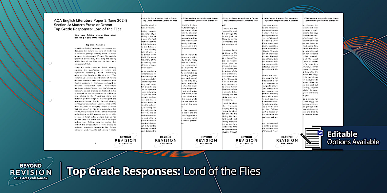 Lord of the Flies: Leadership (Top Grade Answers) - Twinkl