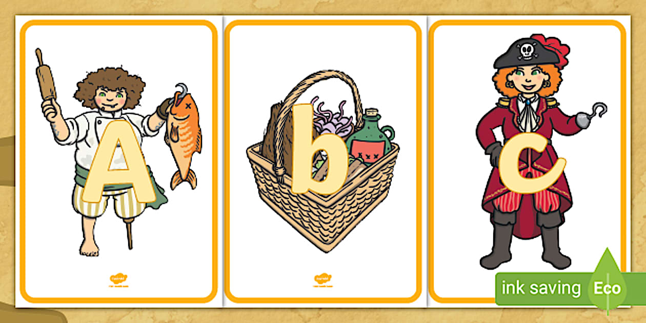 A-Z Alphabet on Pirates (teacher made) - Twinkl