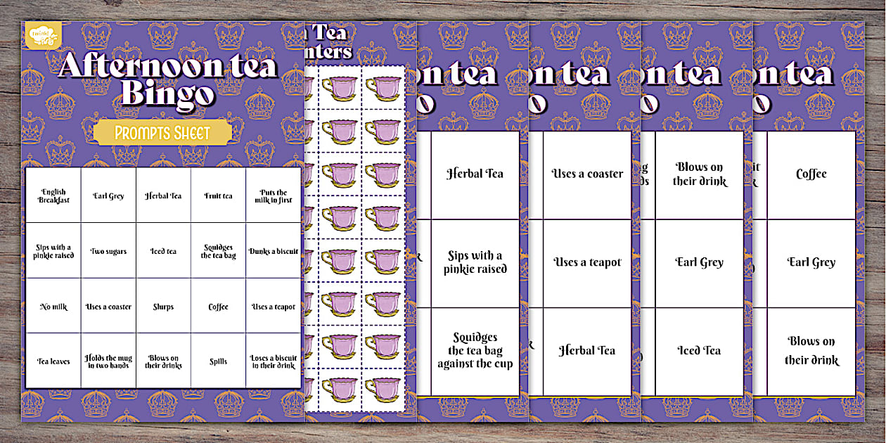 Royal Afternoon Tea Bingo | Twinkl Party (teacher made)