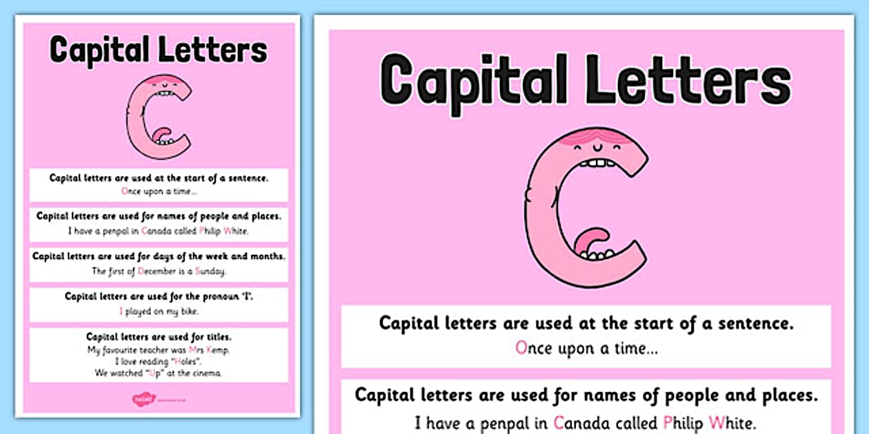 👉 Capital Letter Poster (l'enseignant a fait) - Twinkl