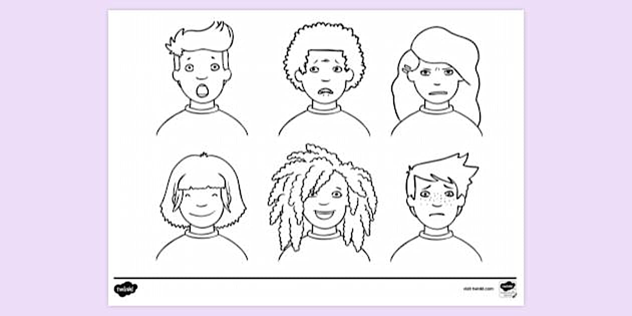 Emotion Colouring Sheet (teacher made) - Twinkl
