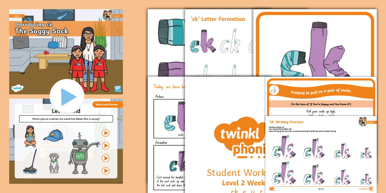 Twinkl Phonics Level 2: Week 4 Lesson 1 Pack 'ck'