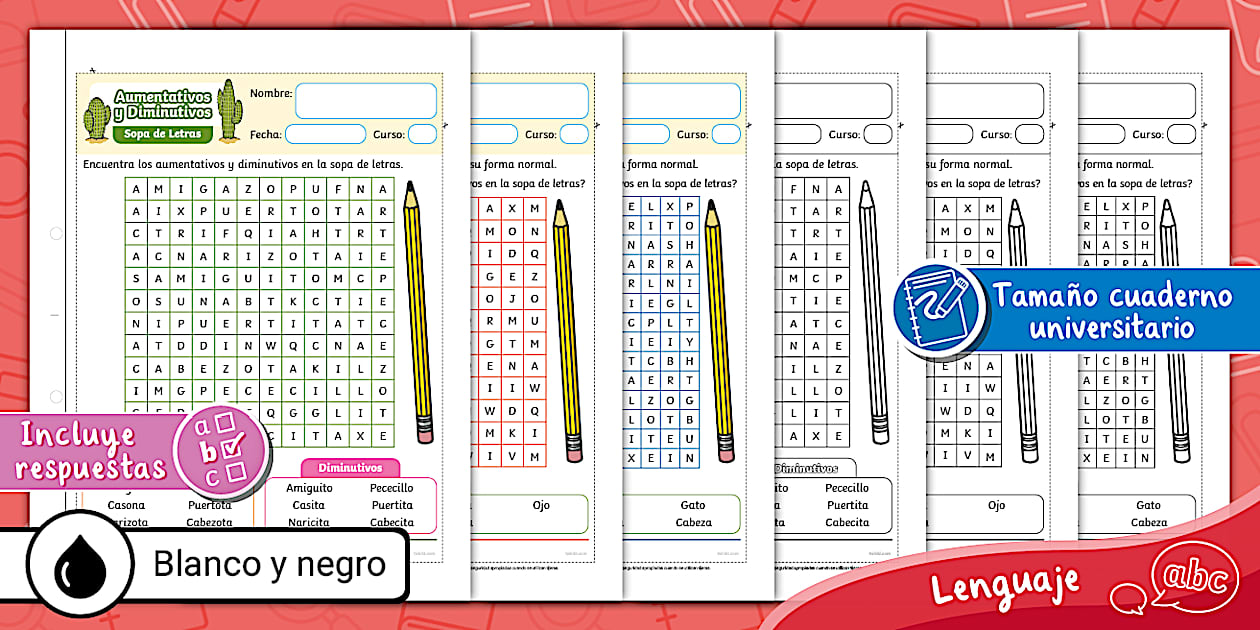 Búsqueda | palabras -| Aumentativos | diminutivos | Educación | Básica
