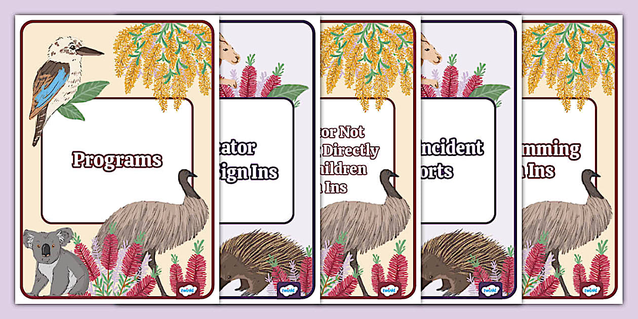 Australian Flora and Fauna Compliance Folder Covers