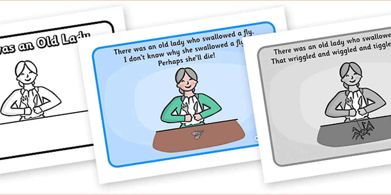 There was an Old Lady Sequencing - Twinkl