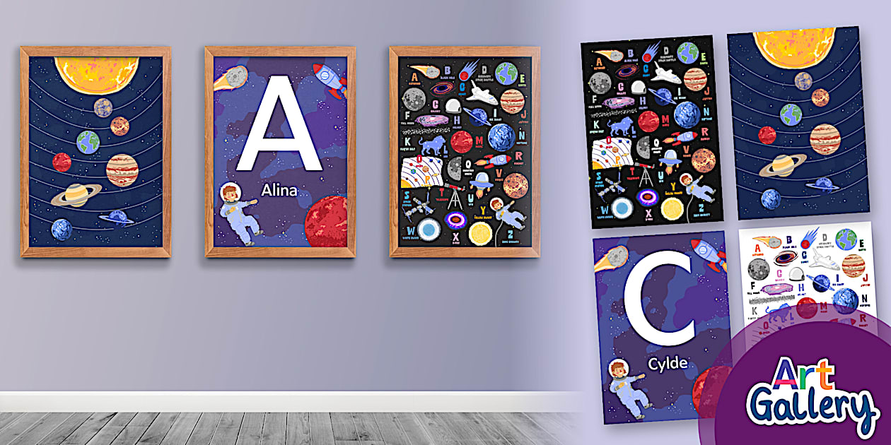 Personalised Space Prints | Twinkl Art Gallery - Twinkl