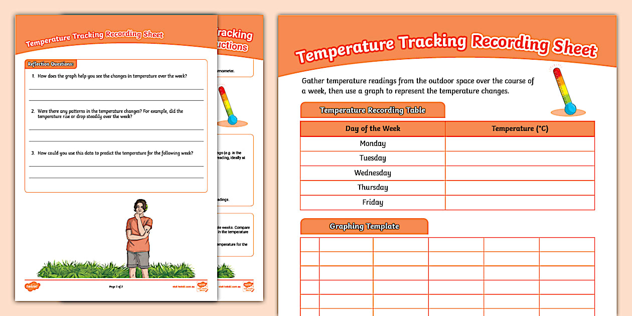 Outdoor Maths: Temperature Tracking (teacher made) - Twinkl