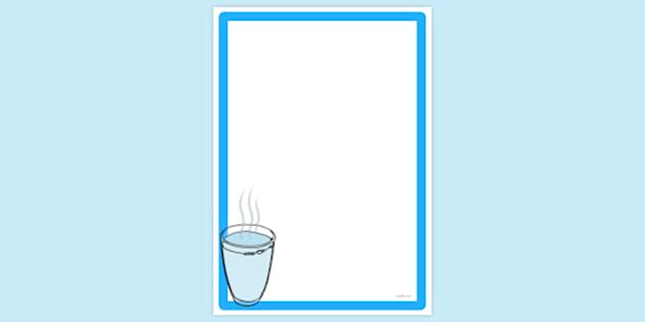 Simple Blank Hot Water Page Border | Page Borders | Twinkl
