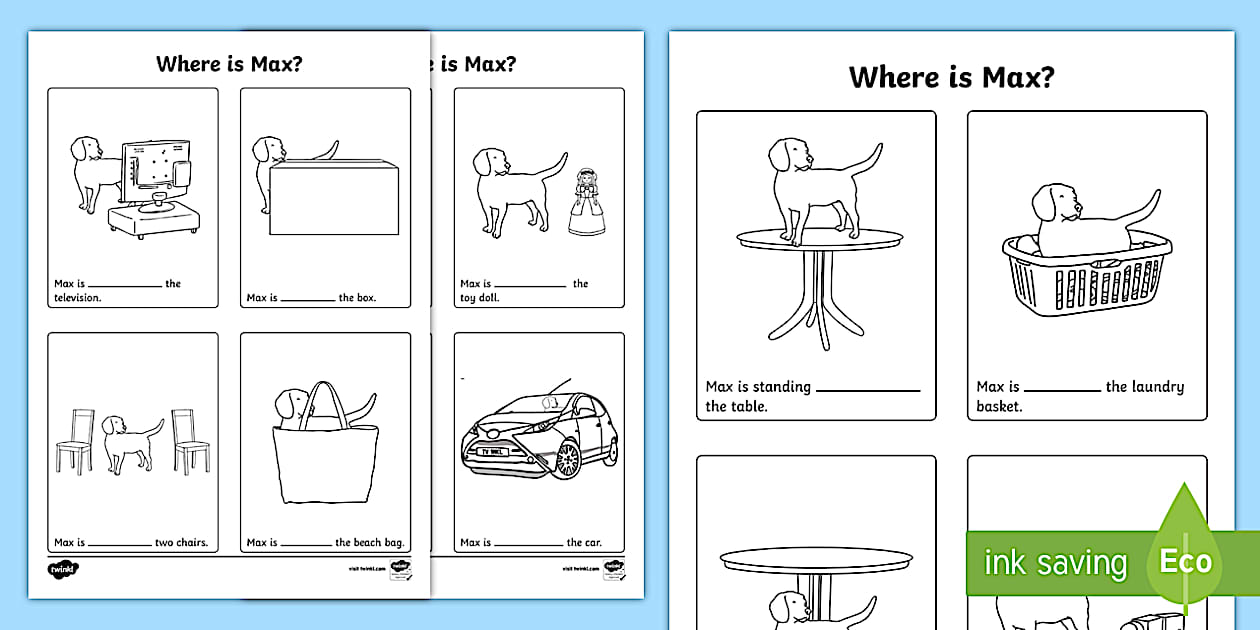 Preposition Gap Fill Activity | In, On, Under Worksheet