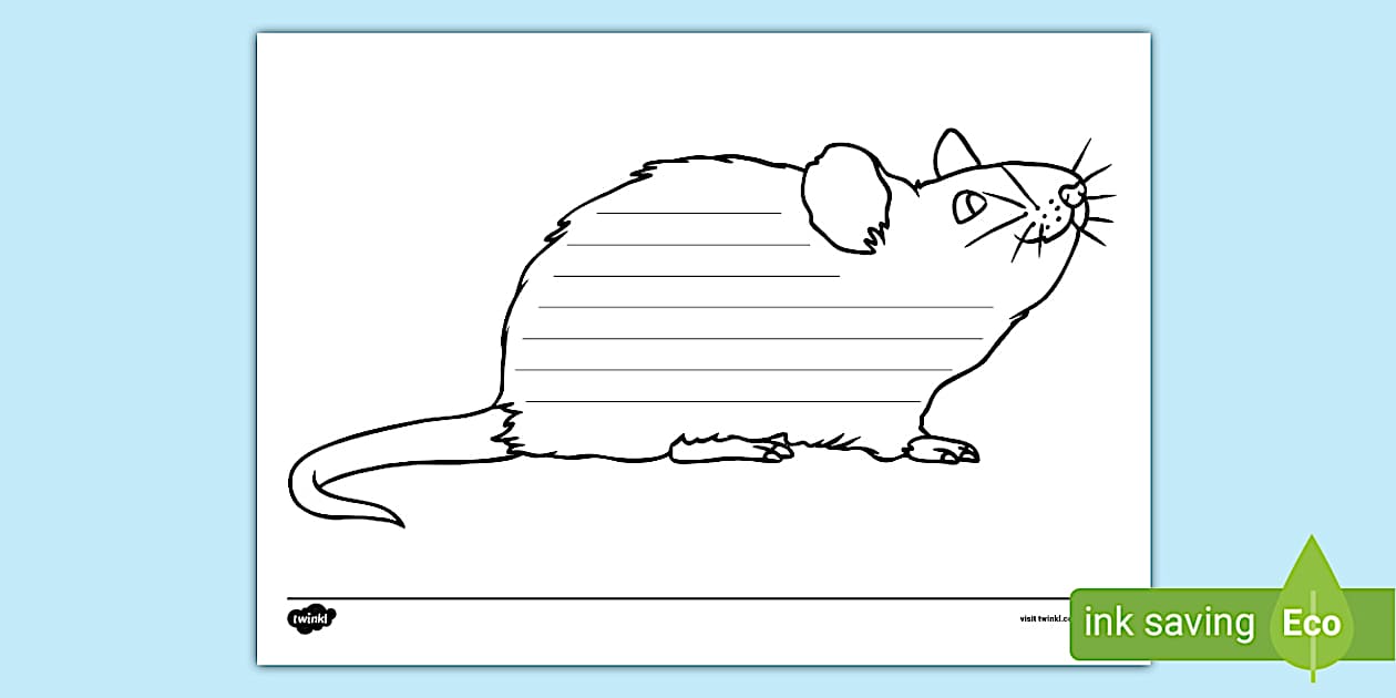 Mouse Writing Template (teacher made) - Twinkl