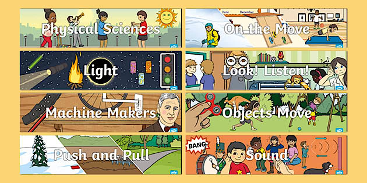 Physical Science F-2 Google Classroom Banners (teacher made)