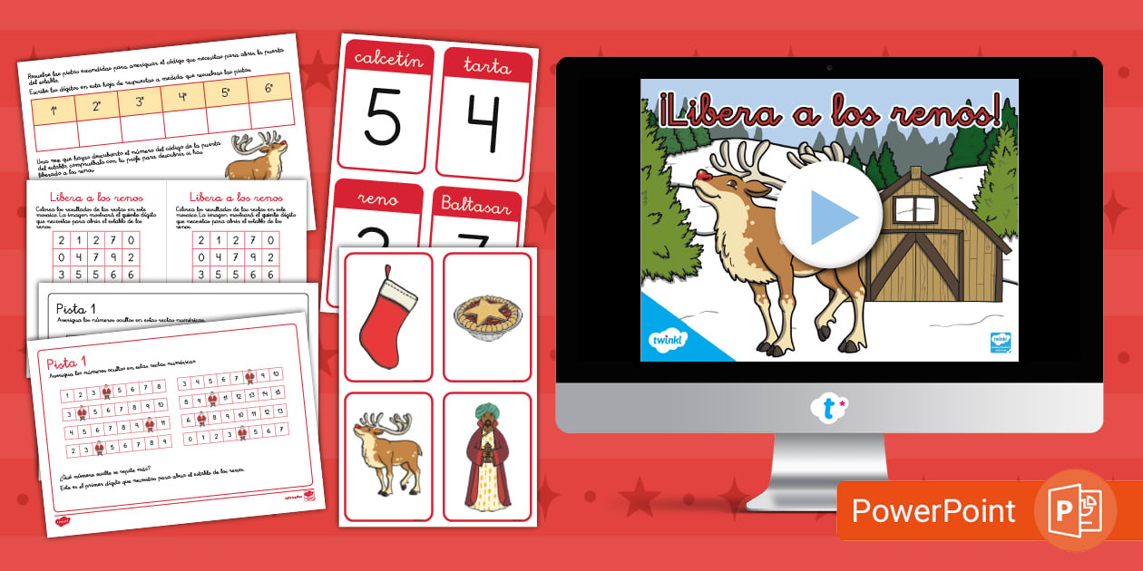 Escape Room STEM: ¡Libera a los renos! - Navidad - Twinkl