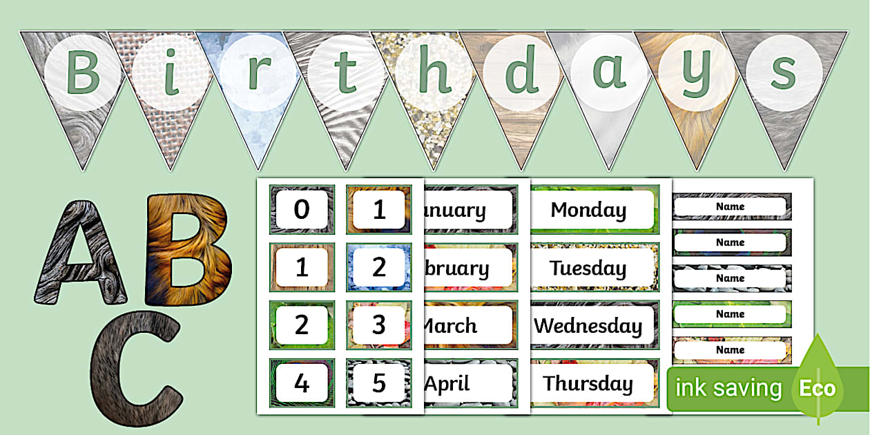 👉 Natural Our Class Birthdays Display Pack (Teacher-Made)