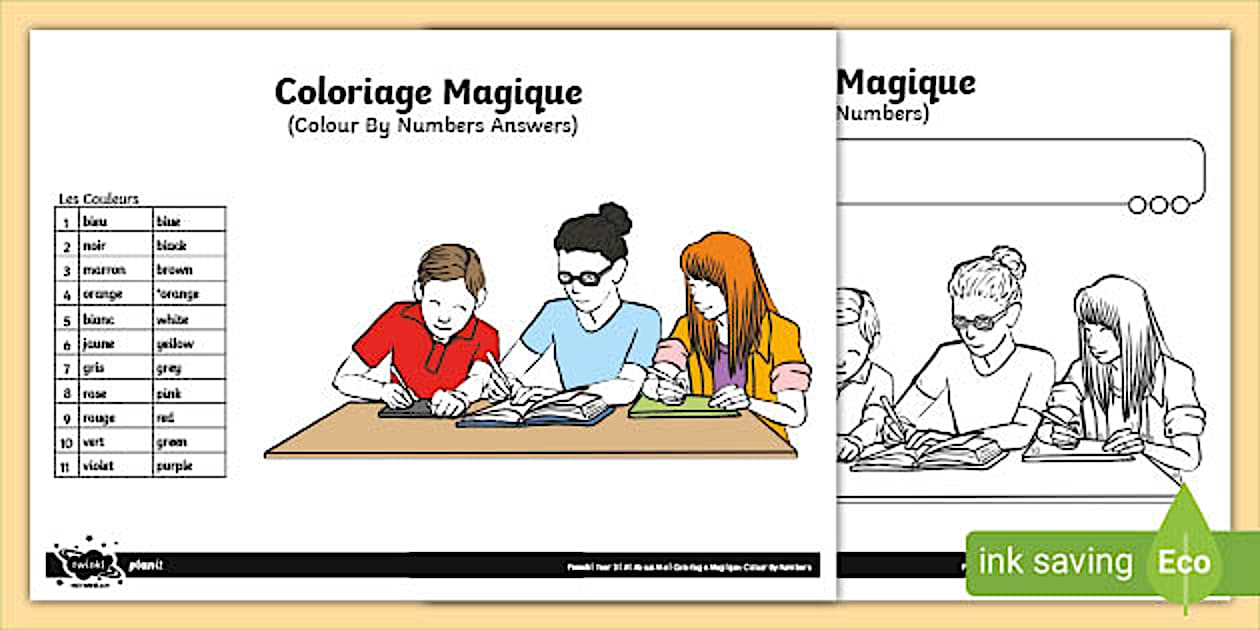 French Colour By Numbers | Twinkl French Resources - Twinkl