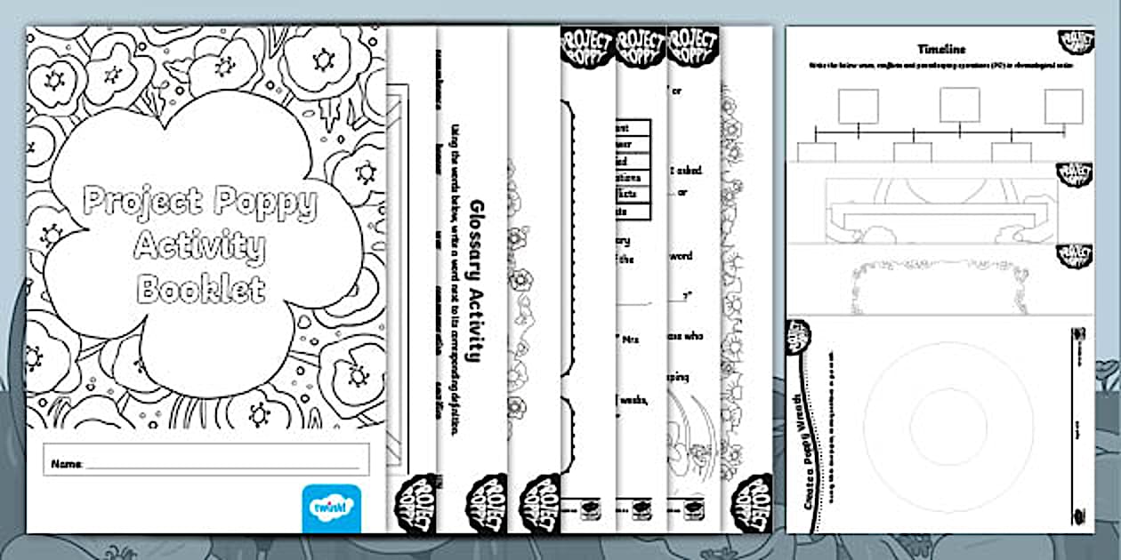Project Poppy – Activity Booklet - Anzac Day - Twinkl