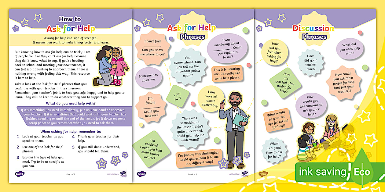 How to Ask for Help (teacher made) - Twinkl