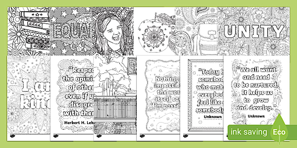 FREE Intermediate Back to School Mindfulness Colouring Pages