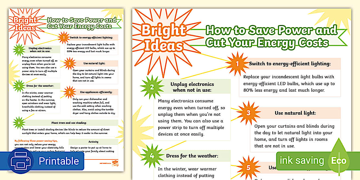 Bright Ideas: How to Save Power and Cut Your Energy Costs