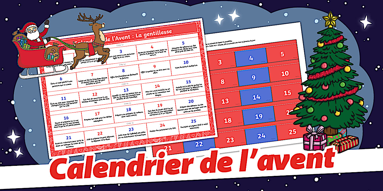 Calendrier de l'avent : Les actes de gentillesse spontanés