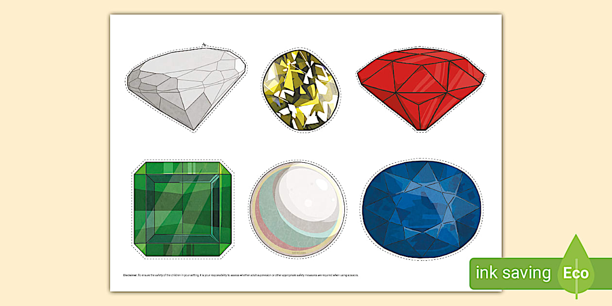 Small Jewel Cut-Outs (teacher made) - Twinkl