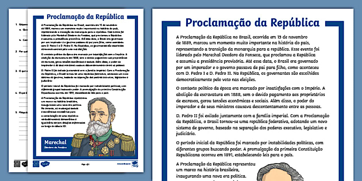 Proclamação da República (teacher made) - Twinkl
