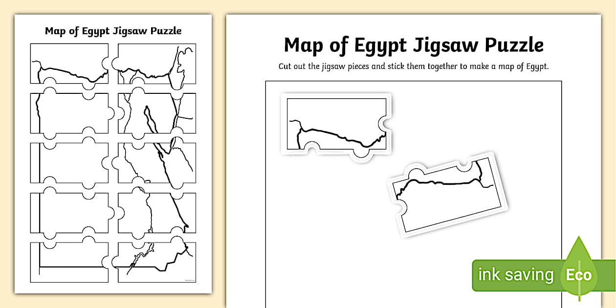 Map of Egypt Jigsaw Puzzle (Teacher-Made) - Twinkl
