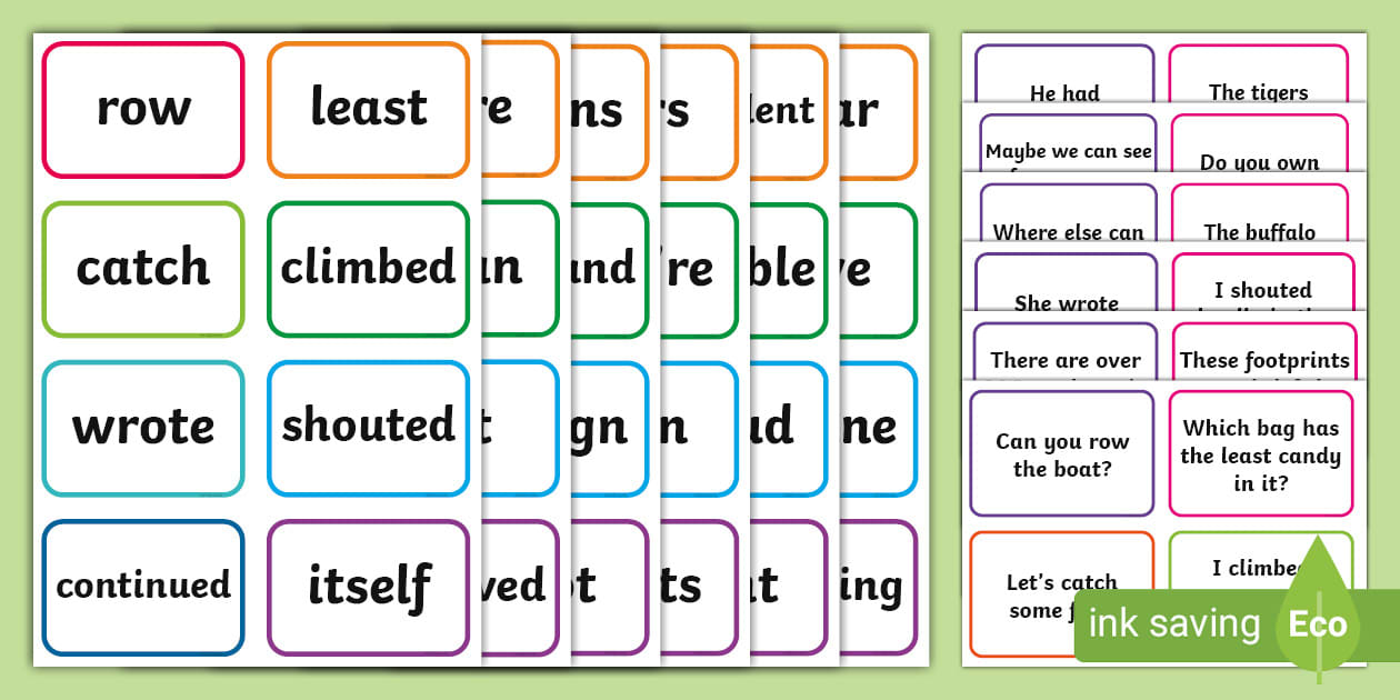 ESL Fry Sight Words Sentence Cards 701 - 800 | Twinkl