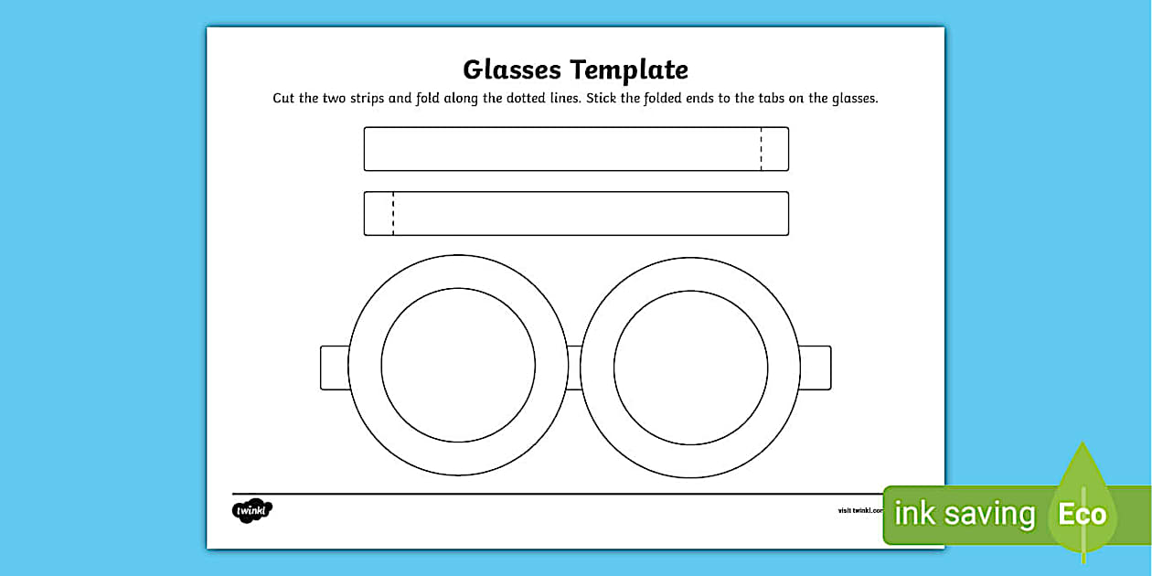 Make Your Own Glasses Template - Craft Activity - Twinkl