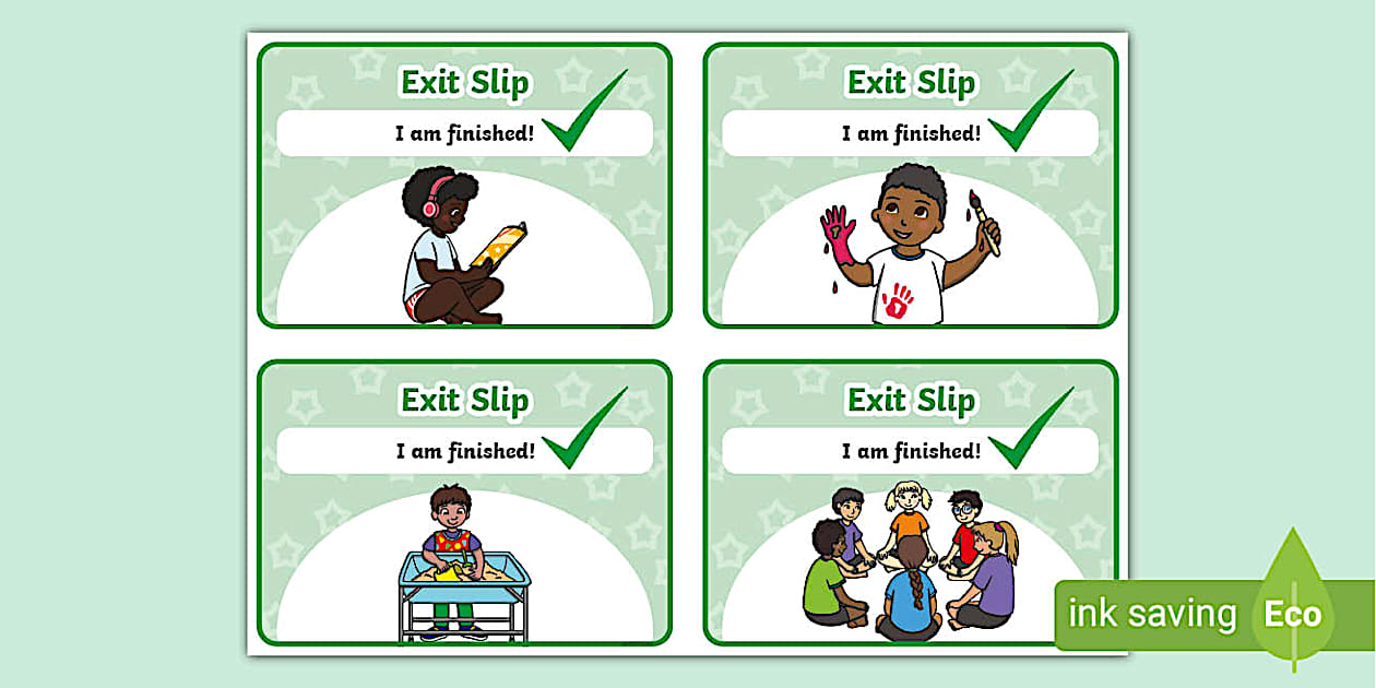 Kindergarten Exit Slip (Teacher-Made) - Twinkl