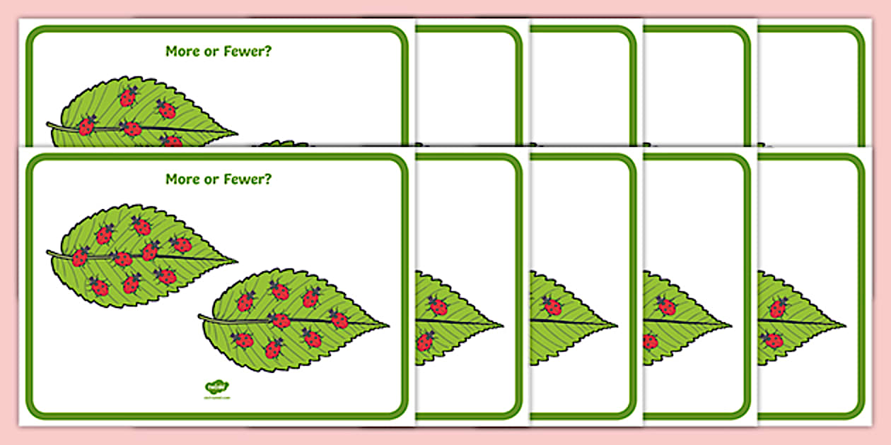 👉 More or Fewer Ladybird Posters (teacher made) - Twinkl