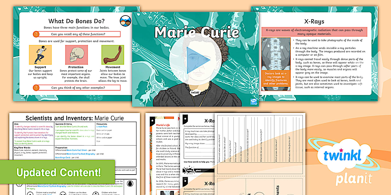 Science: Scientists and Inventors: Marie Curie Year 3 Lesson Pack 2