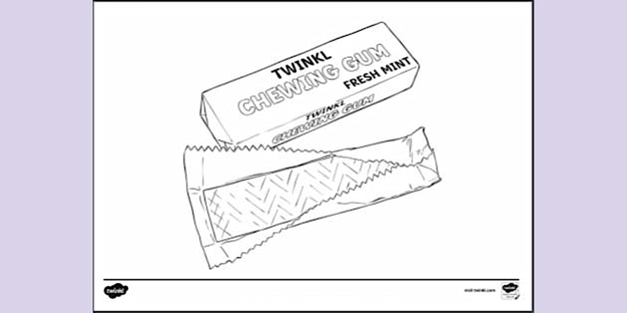 Chewing Gum Colouring Sheet | Colouring Sheets - Twinkl