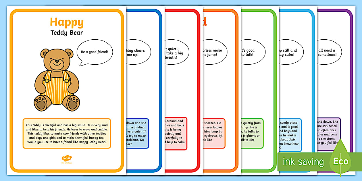 Teddy Bear Friendship Display Posters (Hecho por educadores)