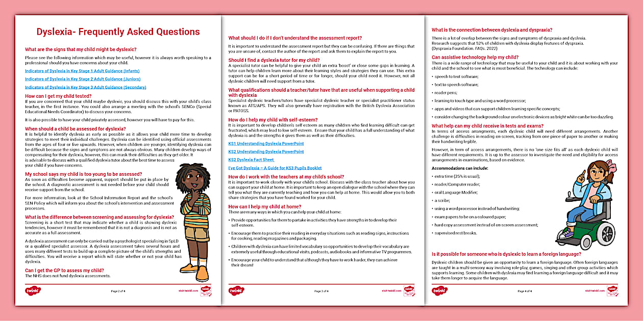 Dyslexia Frequently Asked Questions Guide for Parents