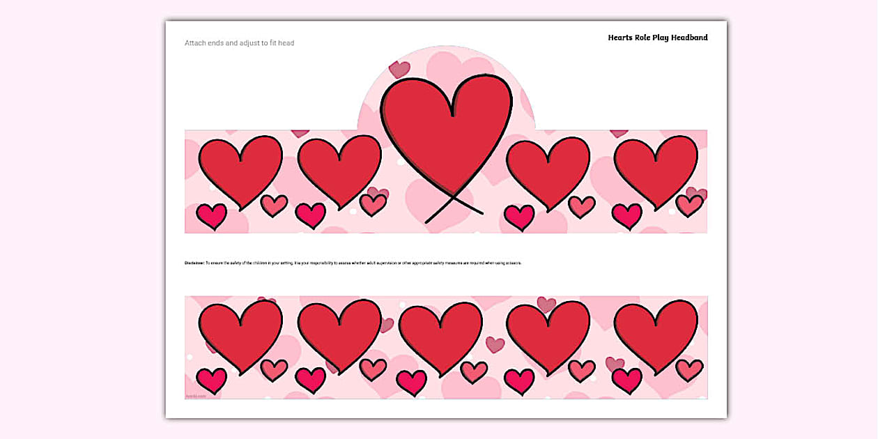 Hearts Role Play Headband (Teacher-Made) - Twinkl