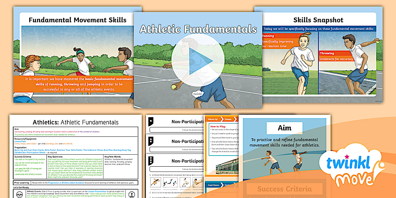 Year 6 Athletics Lesson 1 - Athletic Fundamentals - Twinkl