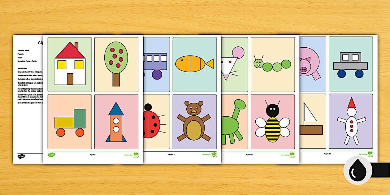 Code a Friend Algorithm Picture Cards (teacher made)