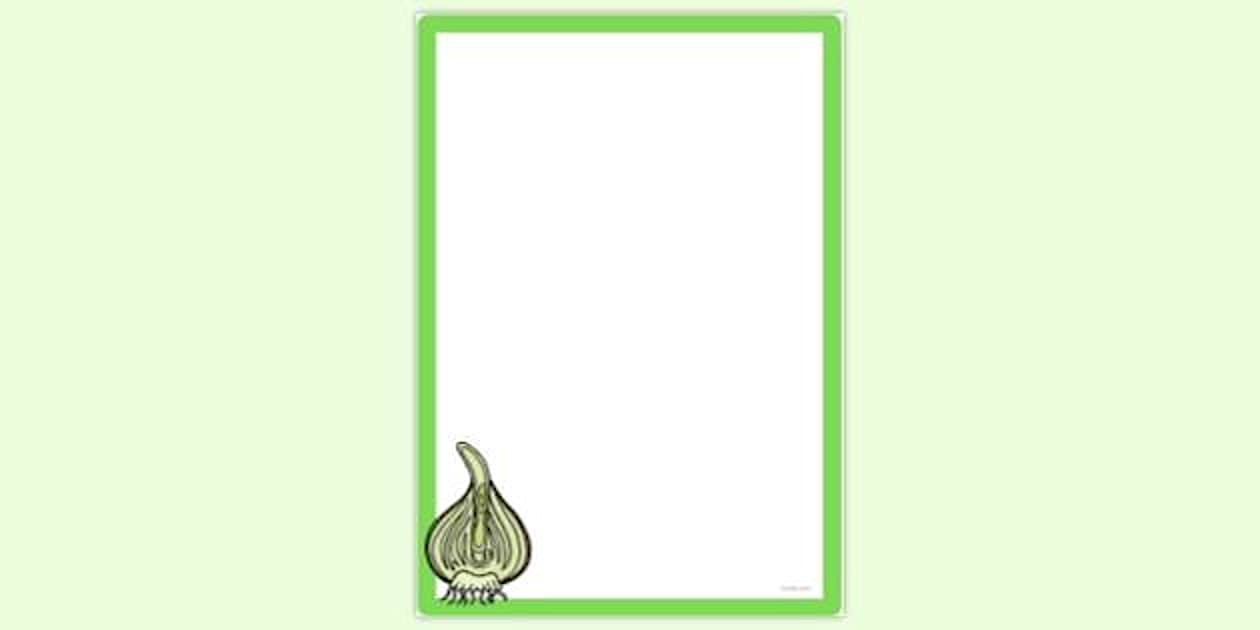 Simple Blank Tulip Bulb Page Border | Page Borders | Twinkl