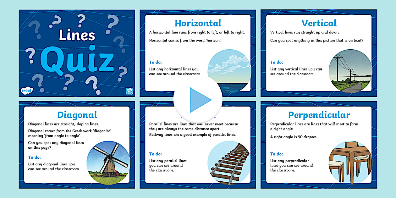 Lines Quiz (Teacher-Made) - Twinkl